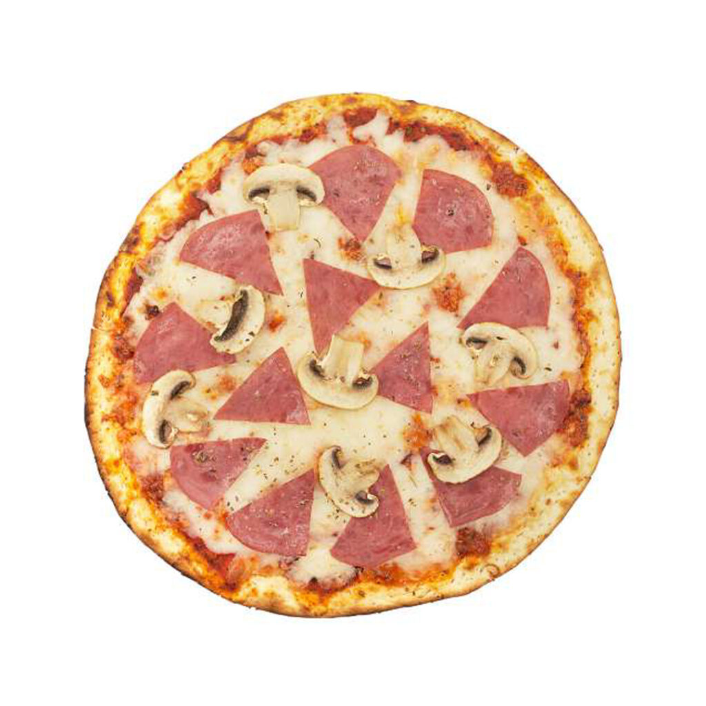 Pizza with Beef Jambon and Mushrooms - R&B Food